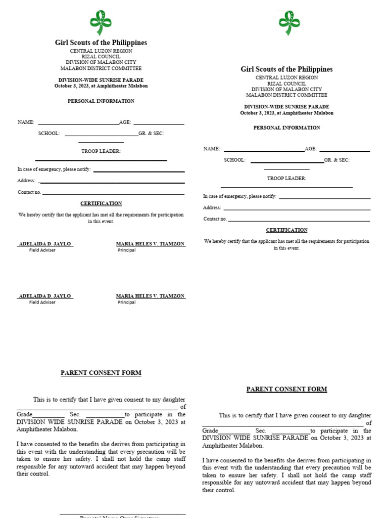 Sunrise Parade Permit | PDF