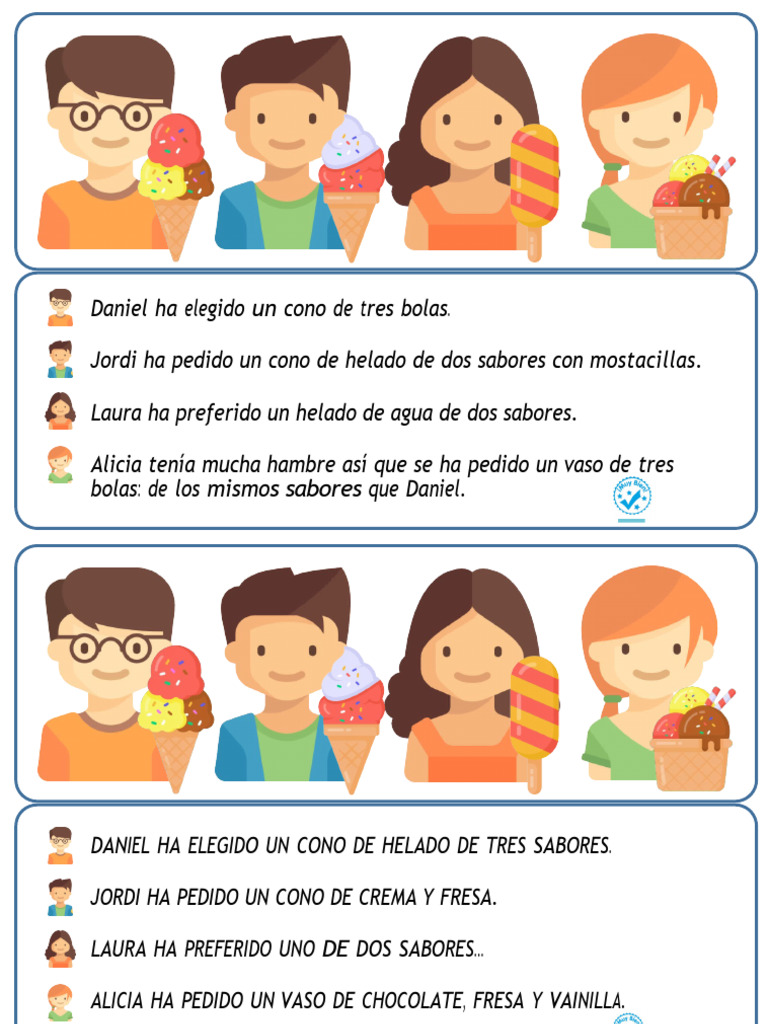 Visita A La Heladería - ESTRATEGIA DE LECTURA | PDF