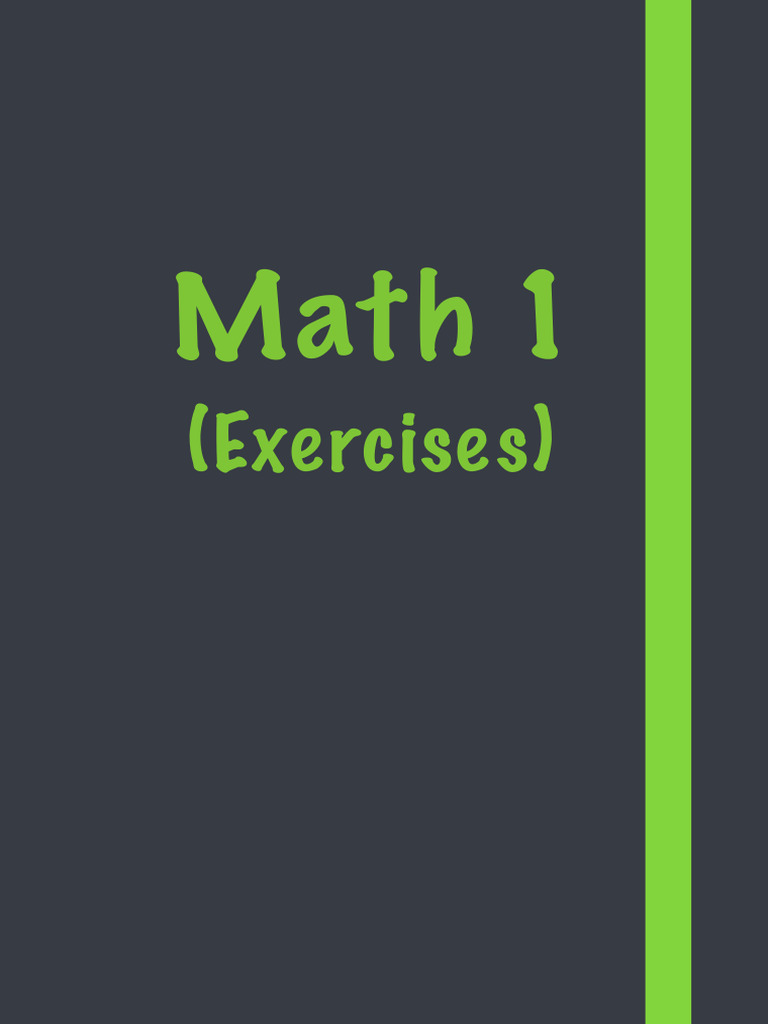 Math 1 Exercises Pdf
