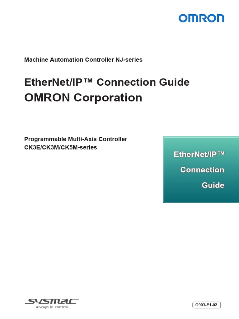 Omron Corporation: Ethernet/Ip™ Connection Guide | PDF | Multicast ...