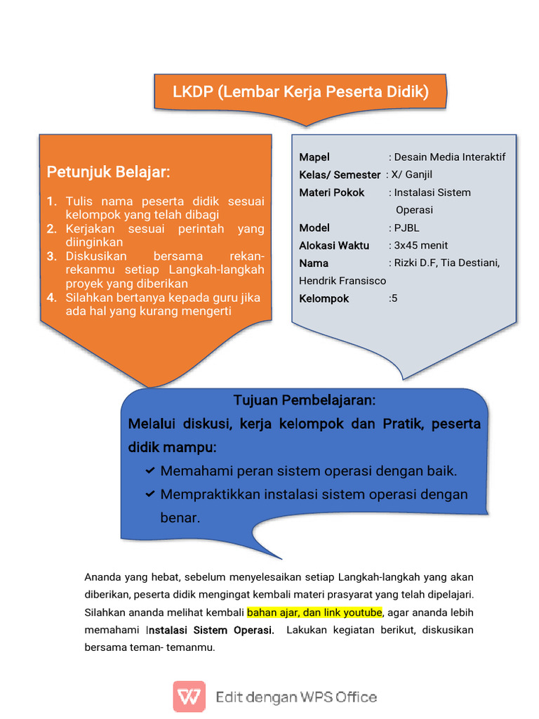 LKPD TEAM RIZKI Dude | PDF