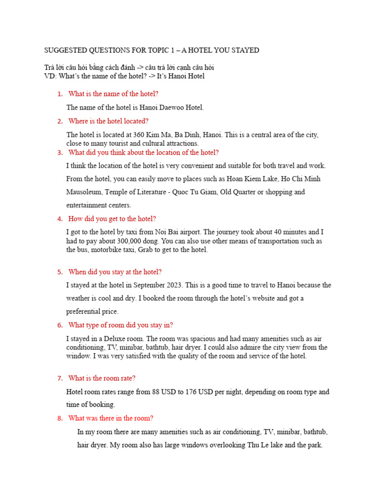 2.2 SUGGESTED QUESTIONS FOR TOPIC 1 CHÍ | PDF