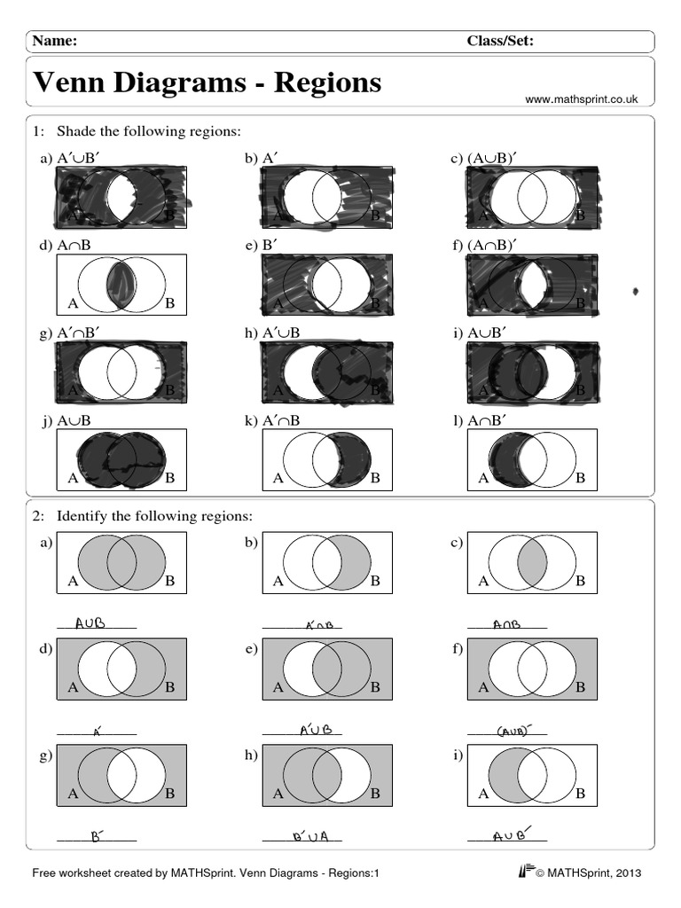 N Venn Diagrams Regions | PDF