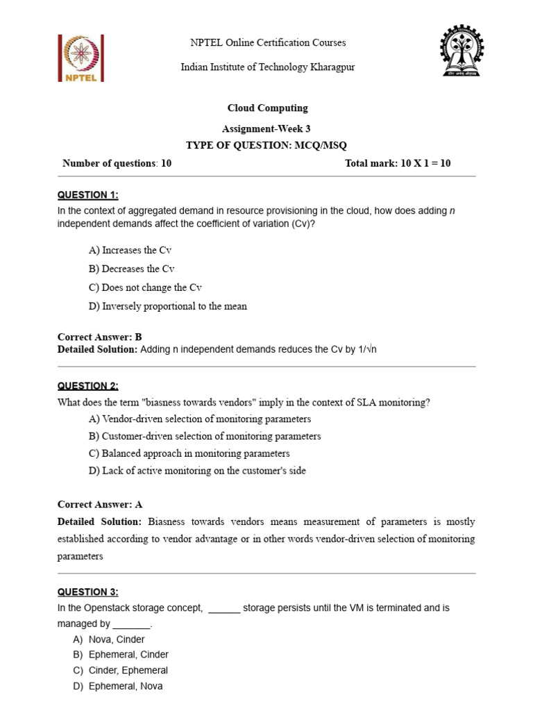 Solution CC Assign3 | PDF
