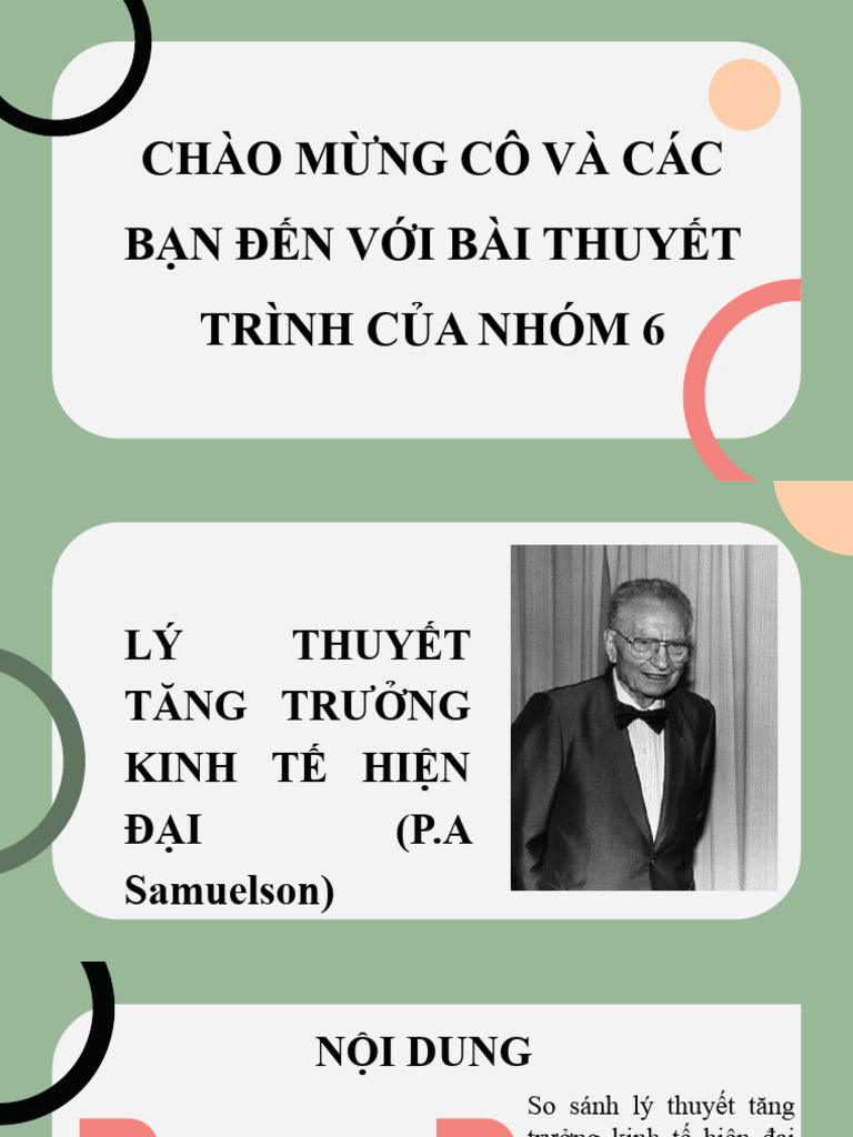 Ly Thuyet Tang Truong Kinh Te Hien Dai P.A Samuelson 1 | PDF