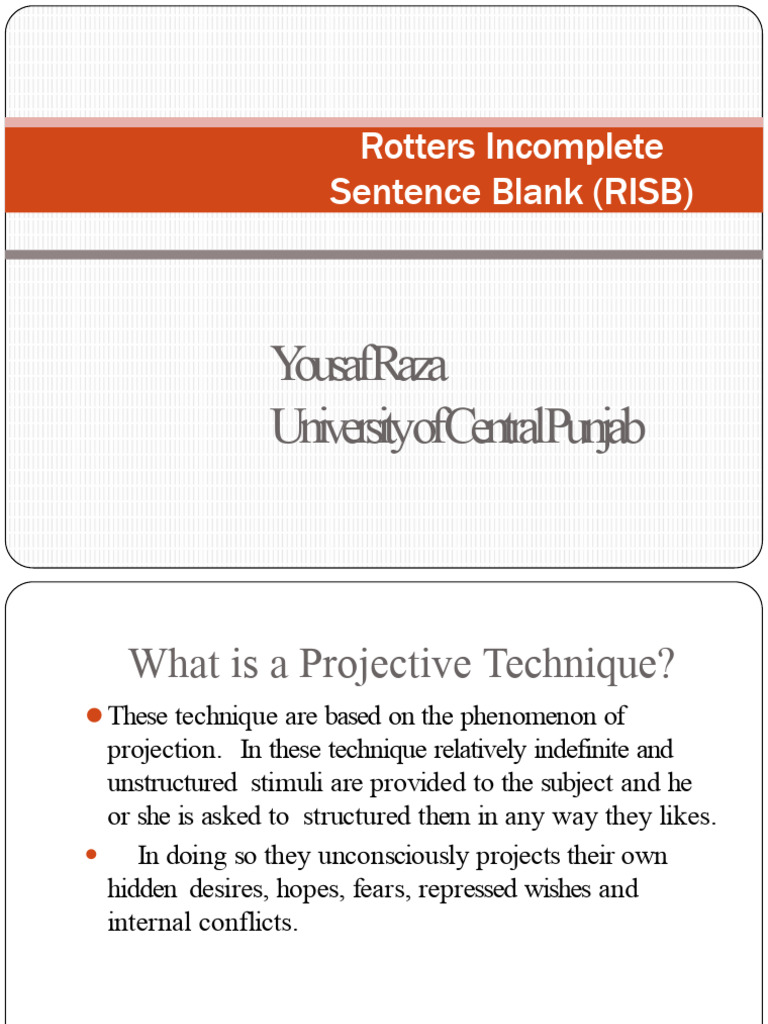 Incomplete Sentence Test Guide | PDF