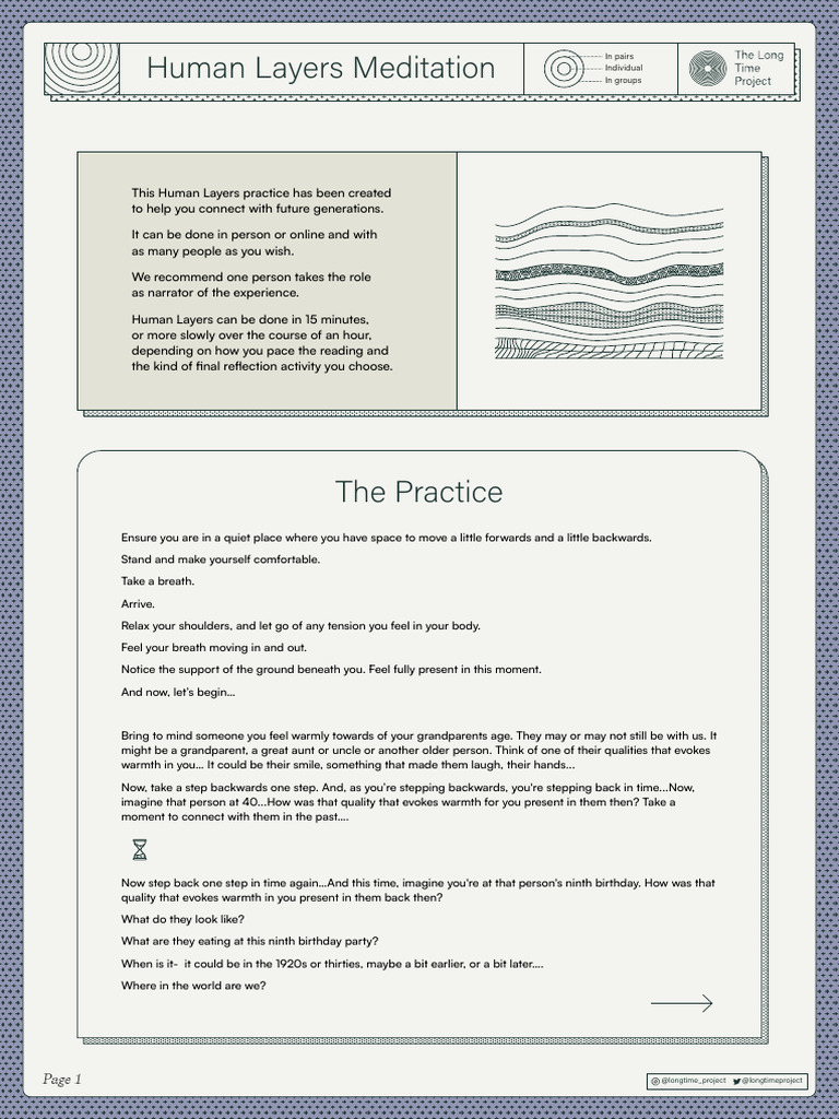 Long+Time+Academy+Toolkit Human+Layers+Meditation | PDF