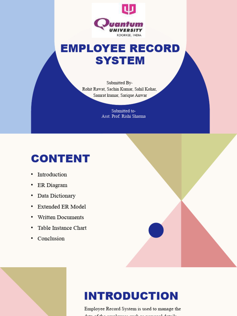 Employee Record System | PDF