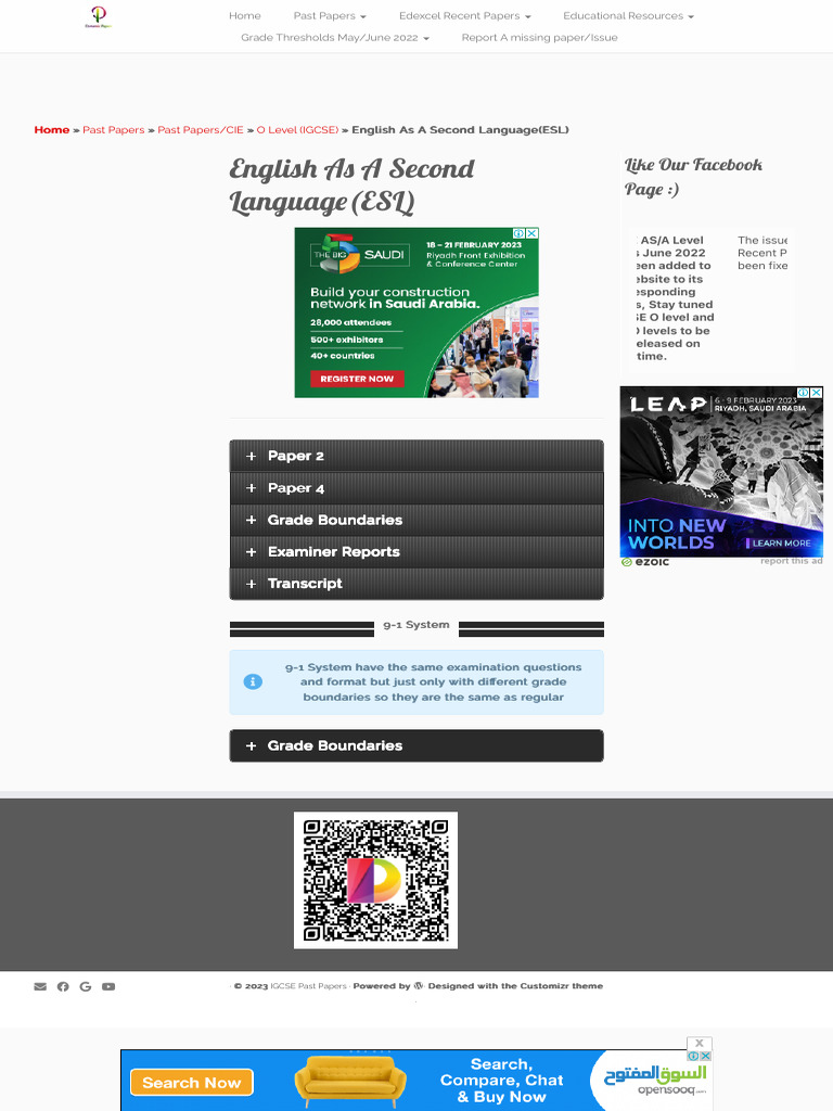 IGCSE ESL Past Papers & Resources | PDF