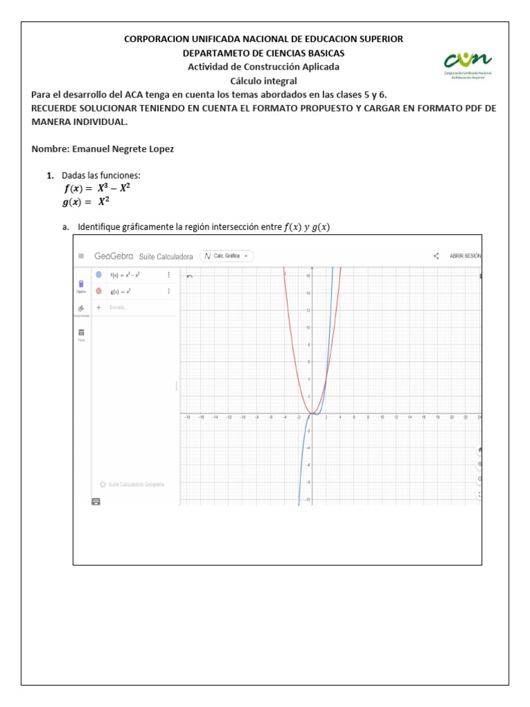ACA 3 - CÁLCULO INTEGRAL-Emanuel Negrete | PDF