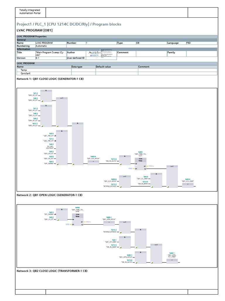 Lvac Program (Ob1) | PDF