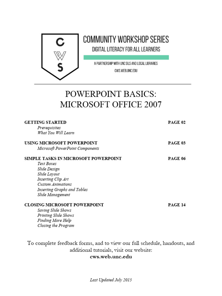 PowerPoint Basics 2007 | PDF PowerPoint Basics 2007 | PDF