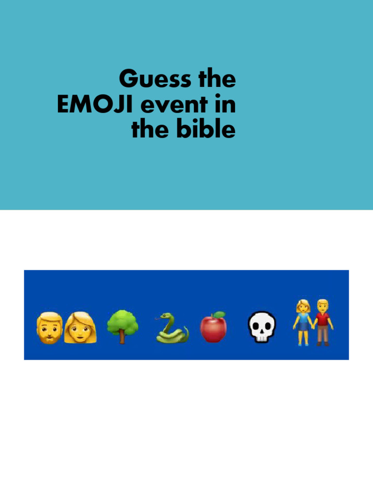 Guess The EMOJI Event in The Bible | PDF