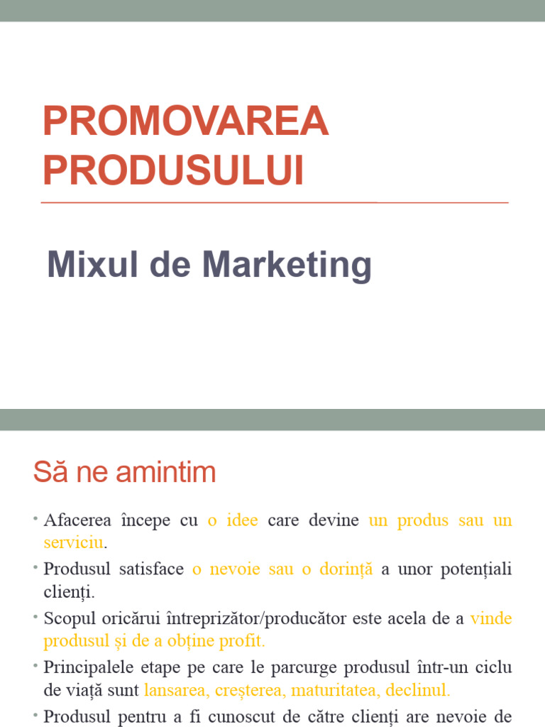 Mixul de Marketing | PDF