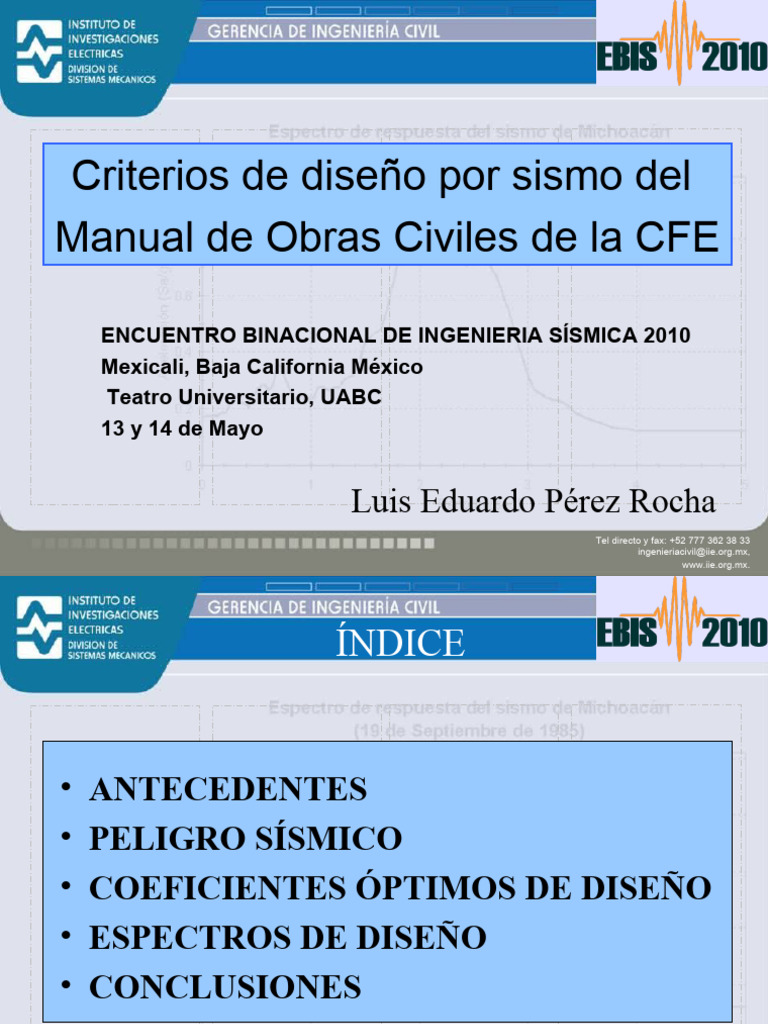 Criterios de Diseño Por Sismo Del Manual de Obras Civiles de La CFE | PDF