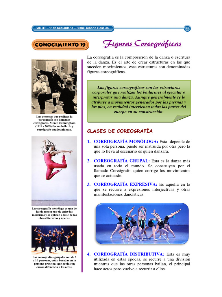 Figuras Coreograficas | PDF | Bailes | Coreografía