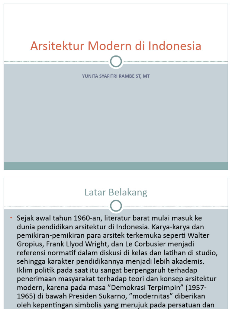 Pertemuan 14 Arsitek Indonesia | PDF