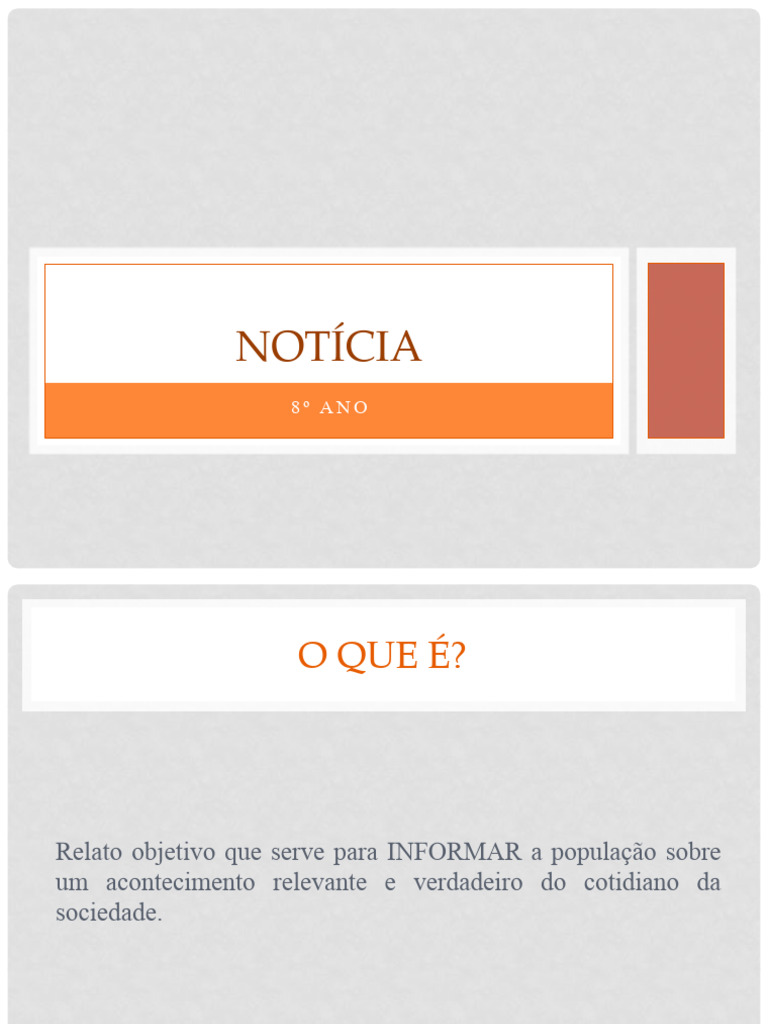 Slides Notícia Gênero textual | PDF