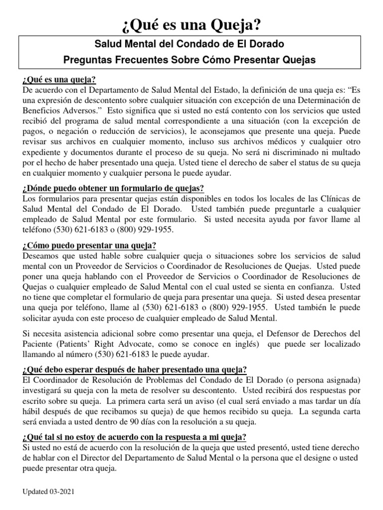 What Is A Grievance SPANISH | PDF