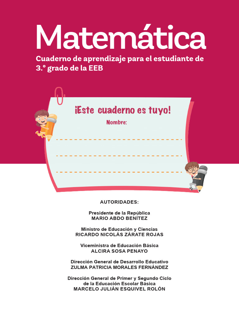 3 Cuaderno De Aprendizaje Matemática Pdf