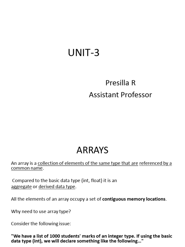 Arrays | PDF