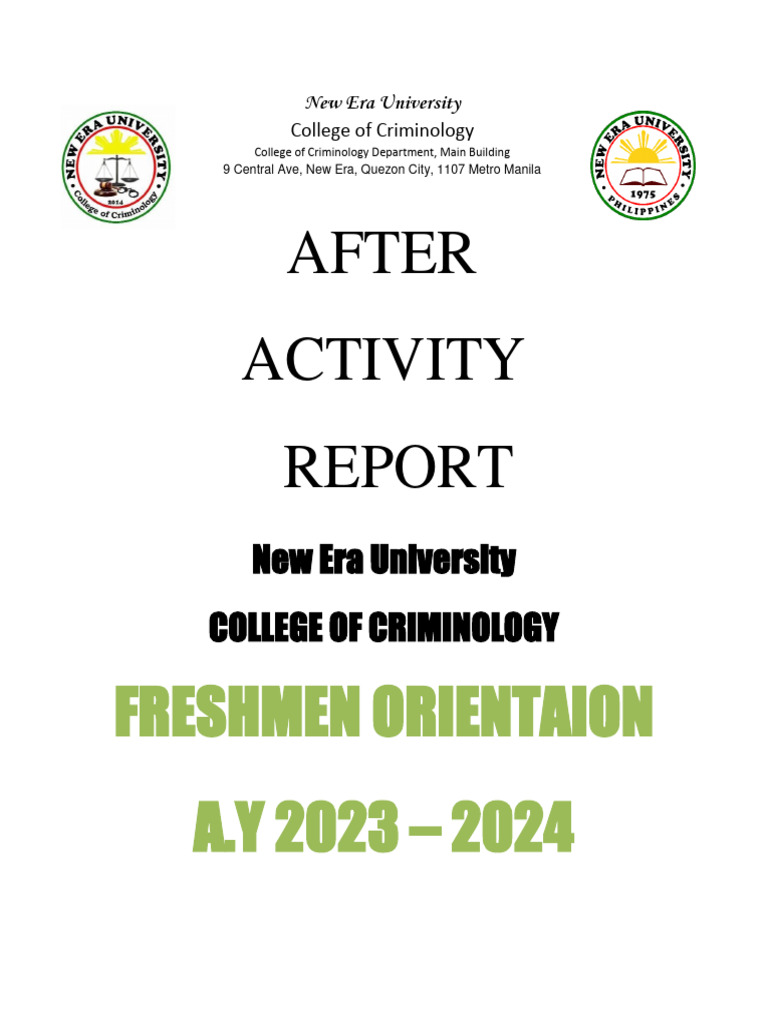 AAR For FRESHMEN ORIENTAION 2023 2024 | PDF