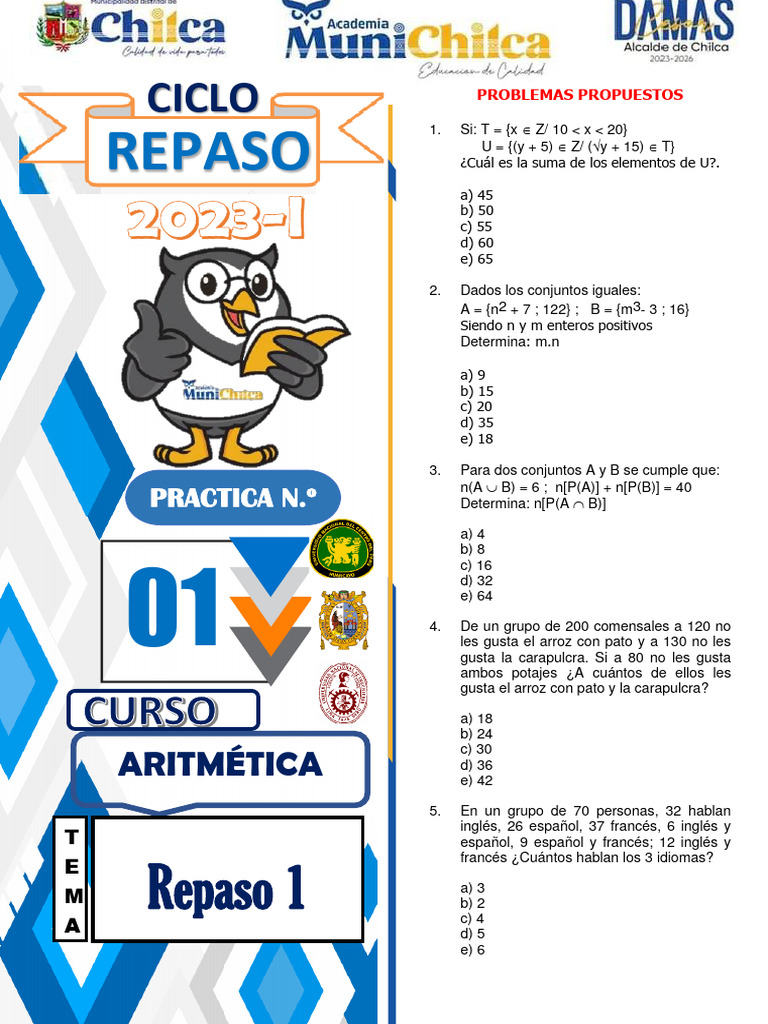Ariotmetica Repaso 01 | PDF