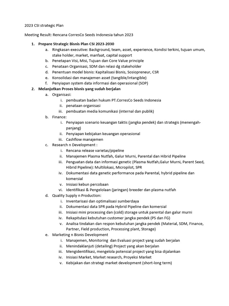 2023 CSI Strategic Plan | PDF