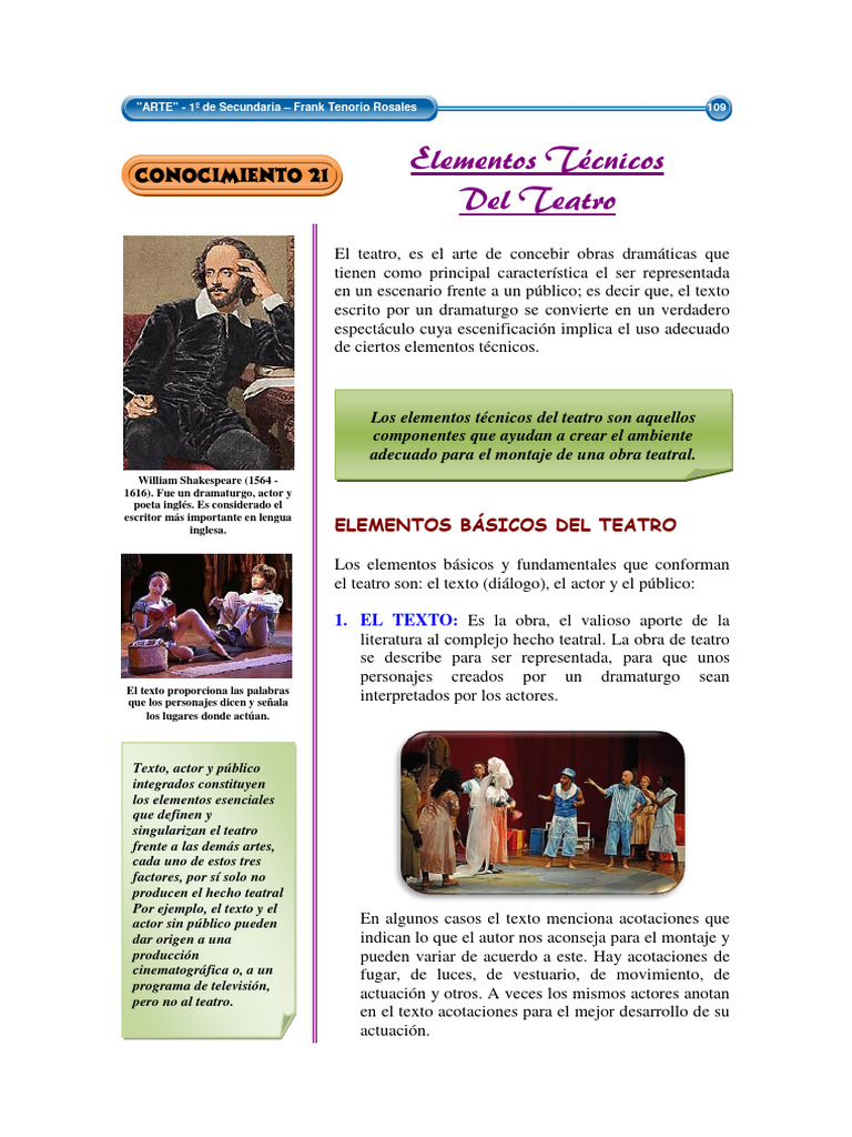 2 Elementos Del Teatro | PDF | Teatro | Interino