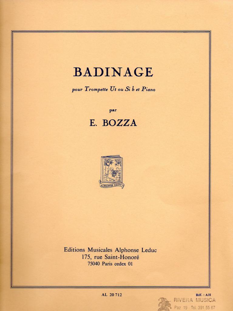 Badinage E.bozza | PDF