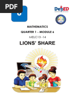 Module 1 Grade 6 Math 2nd Quarter | PDF | Ratio | Teaching Mathematics