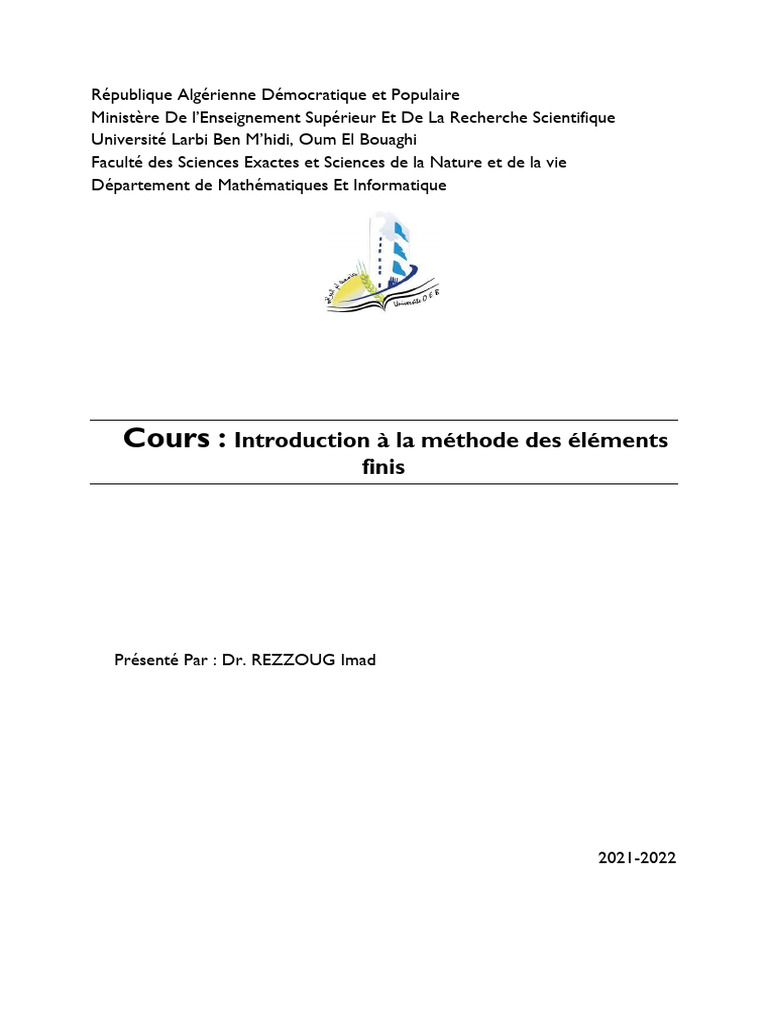 Méthode Des Éléments Finis | PDF