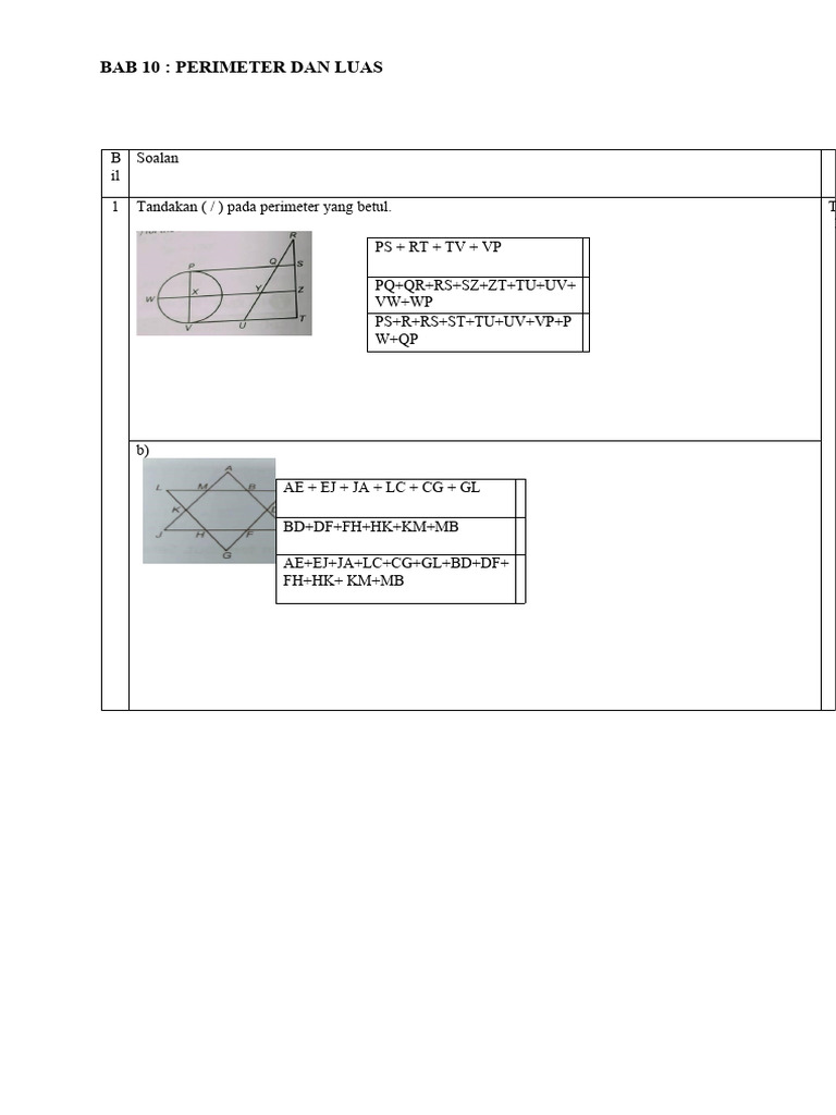 Perimeter dan Luas dalam Geometri | PDF