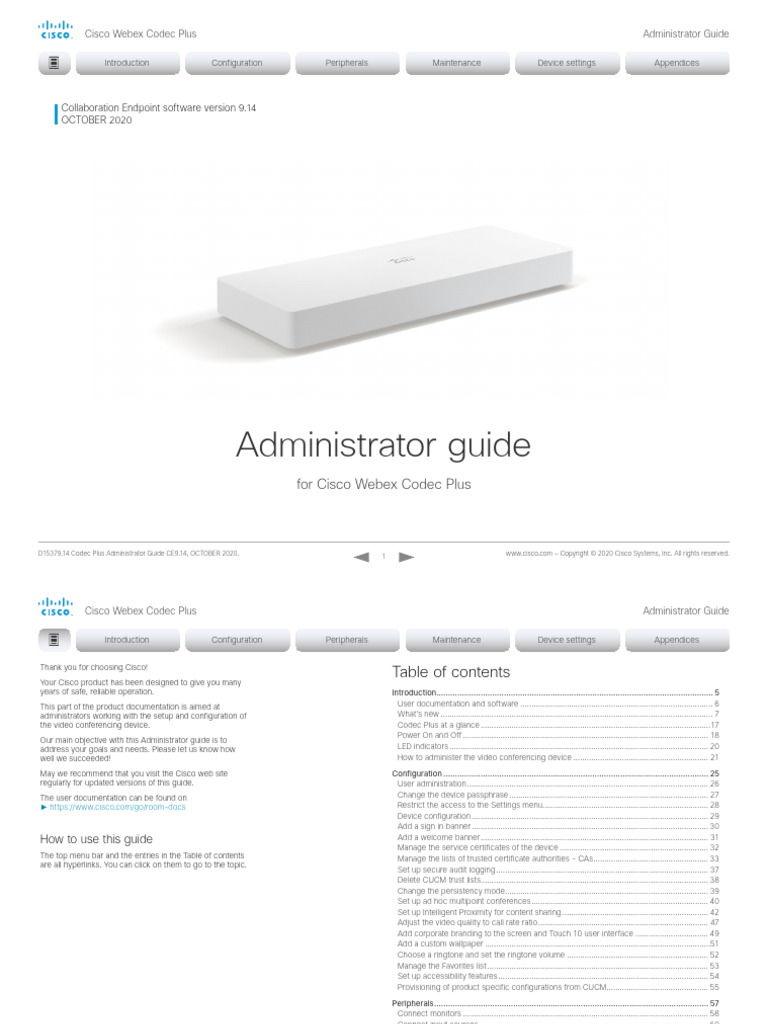 Codec Plus Administrator Guide Ce914 | PDF