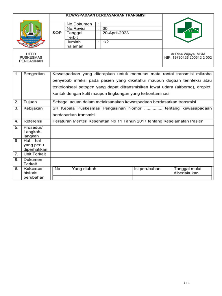 Kerangka SOP Akre Baru | PDF