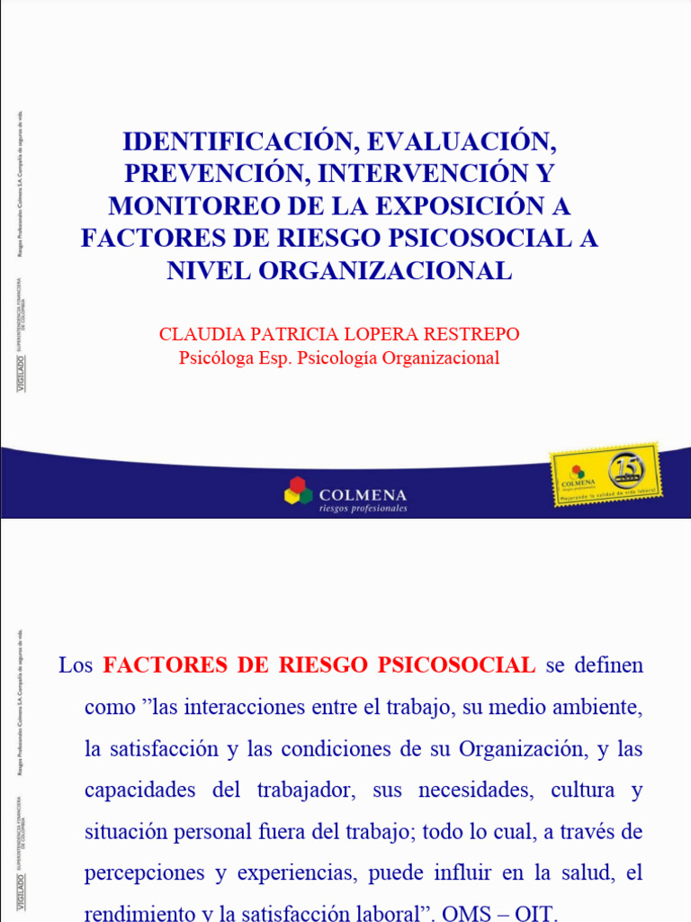 Riesgo ARL Colmena | PDF | Psicología industrial y organizacional | Derecho laboral