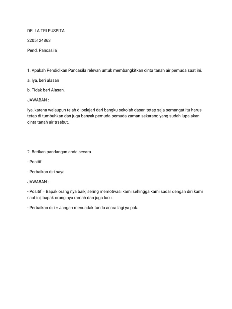 Pend. Pancasila | PDF