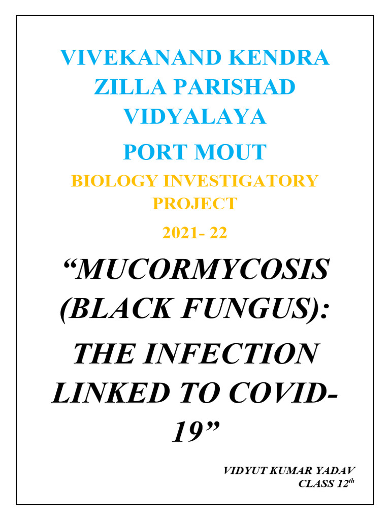 # Vidyut Kumar - CLASS 12 BIOLOGY INVESTIGATORY PROJECT | PDF | Medical ...