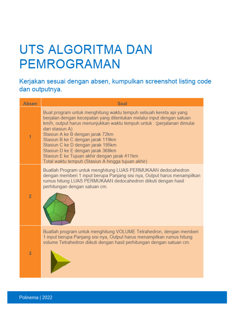 UTS Algoritma Dan Pemrograman | PDF