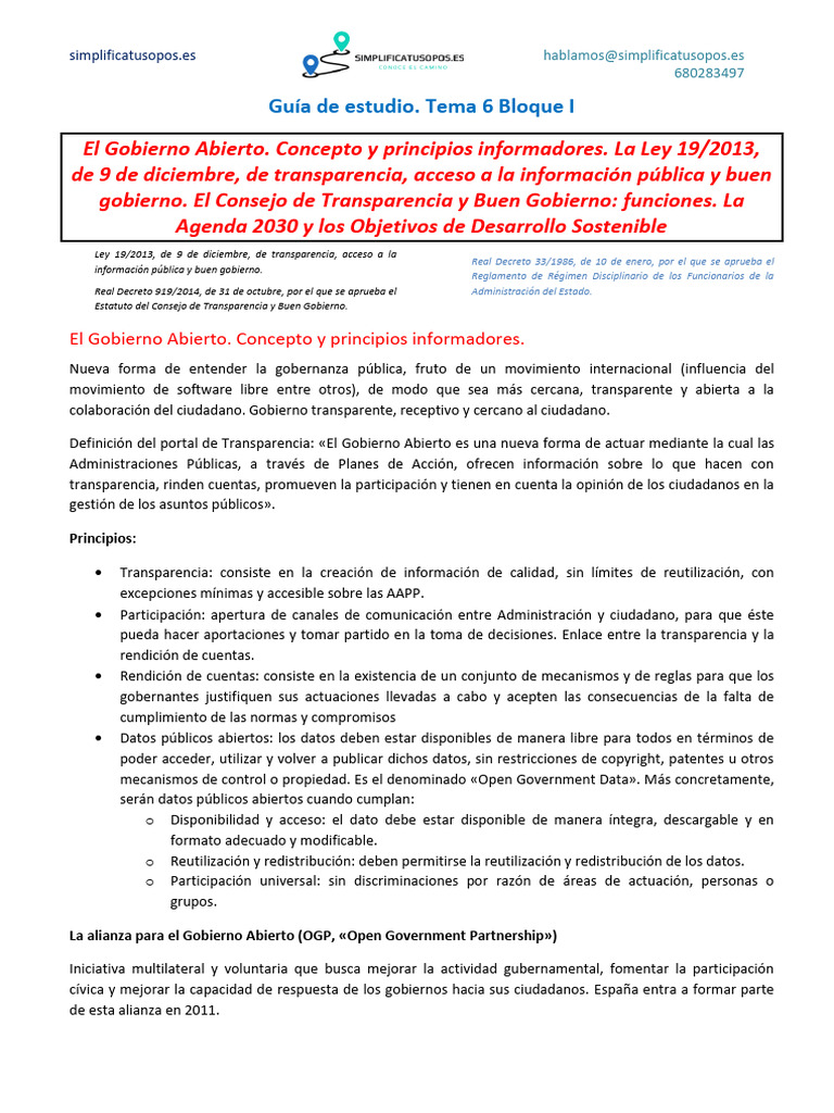 Guia de Estudio Tema 6. Bloque I 7 6 22 | PDF