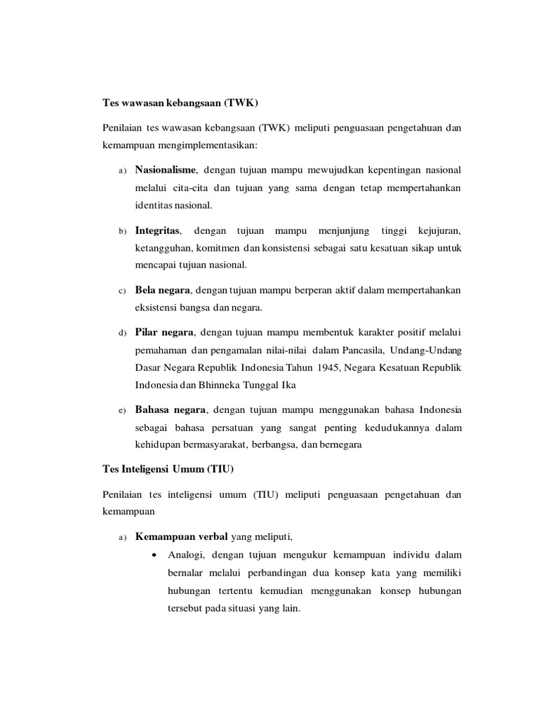 Dasar Materi SKD CPNS 2023 | PDF