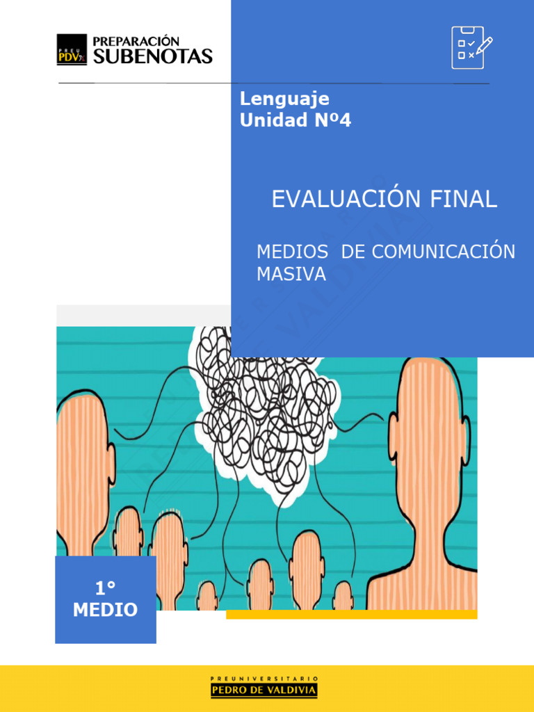 SN1-LEN-U4. - Evaluación Final | PDF | Medios de comunicación en masa | Medios de comunicación)