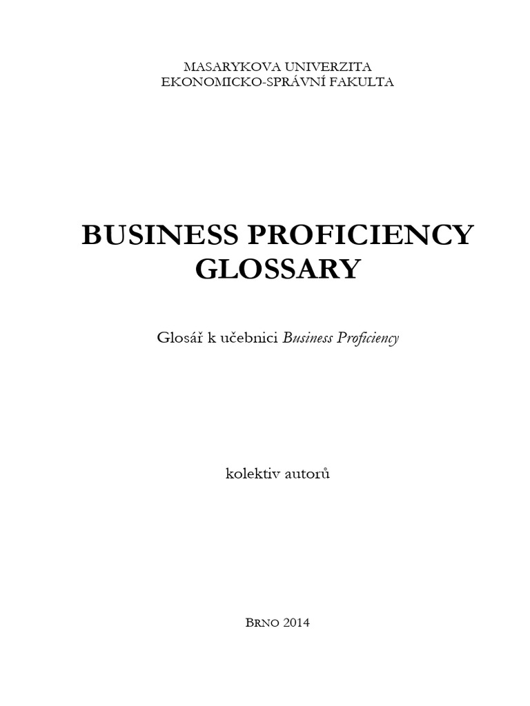 Glosar-Business-Proficiency 2 | PDF