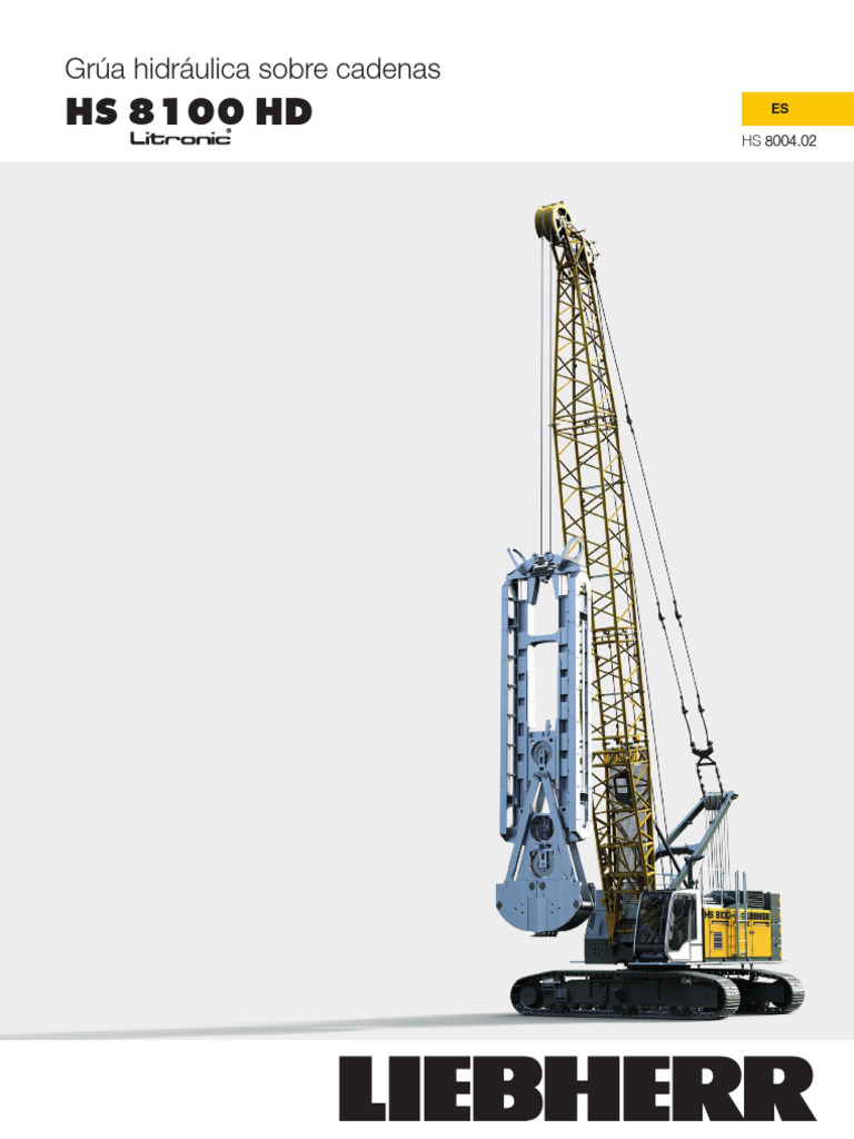 Liebherr HS 8100 Datos Tecnicos Grua Sobre Cadenas Dragalina 10223152 ...