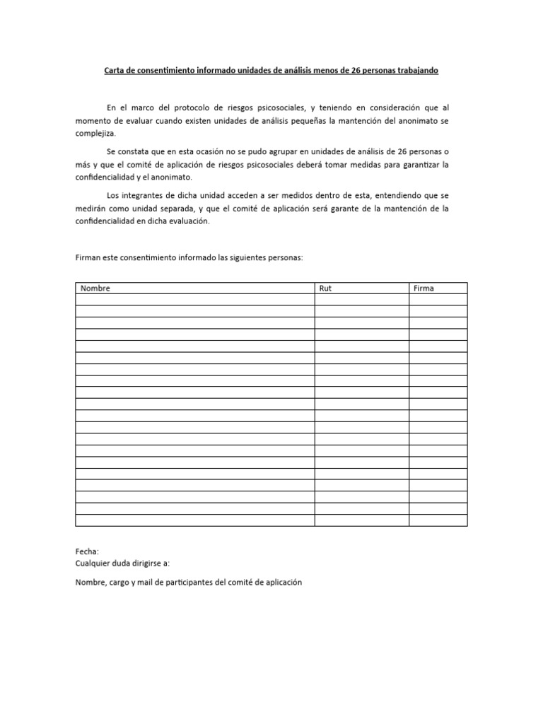 Carta consentimiento informado CdA (2) | PDF