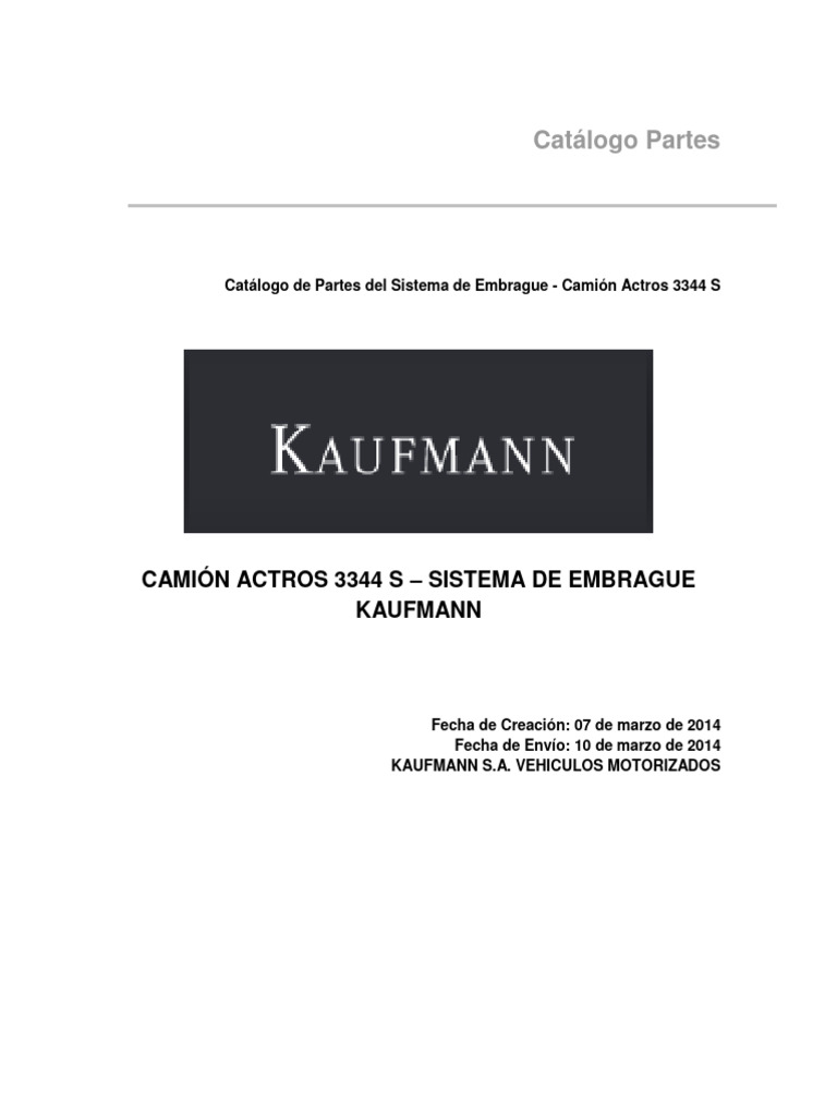 Manual Embrague Actros 3344 S PDF | PDF