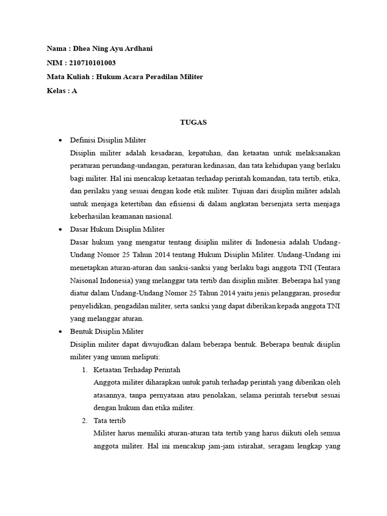 Peradilan Militer | PDF
