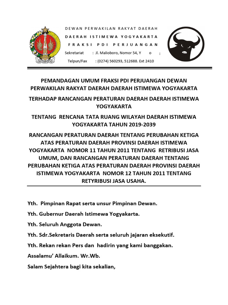 PU Fraksi PDIP | PDF