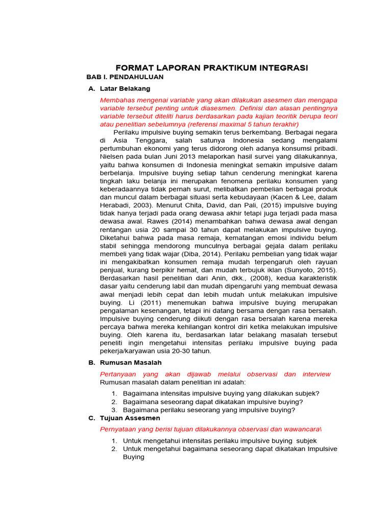 Format Laporan Observasi Dan Wawancara 2022 | PDF