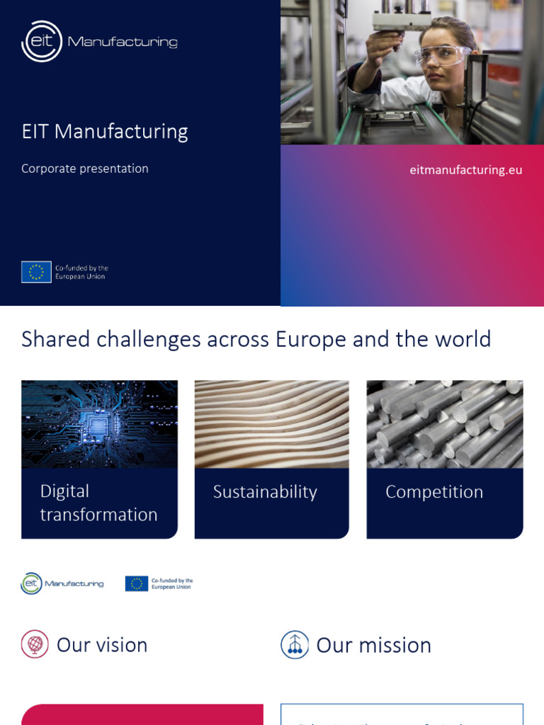 EIT Manufacturing Presentation | PDF | Innovation | Sustainability